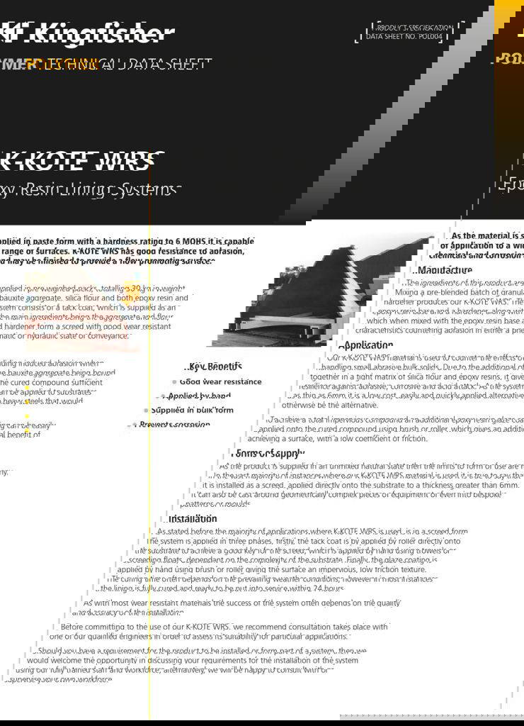 Polymer Wear Protection Systems | Kingfisher